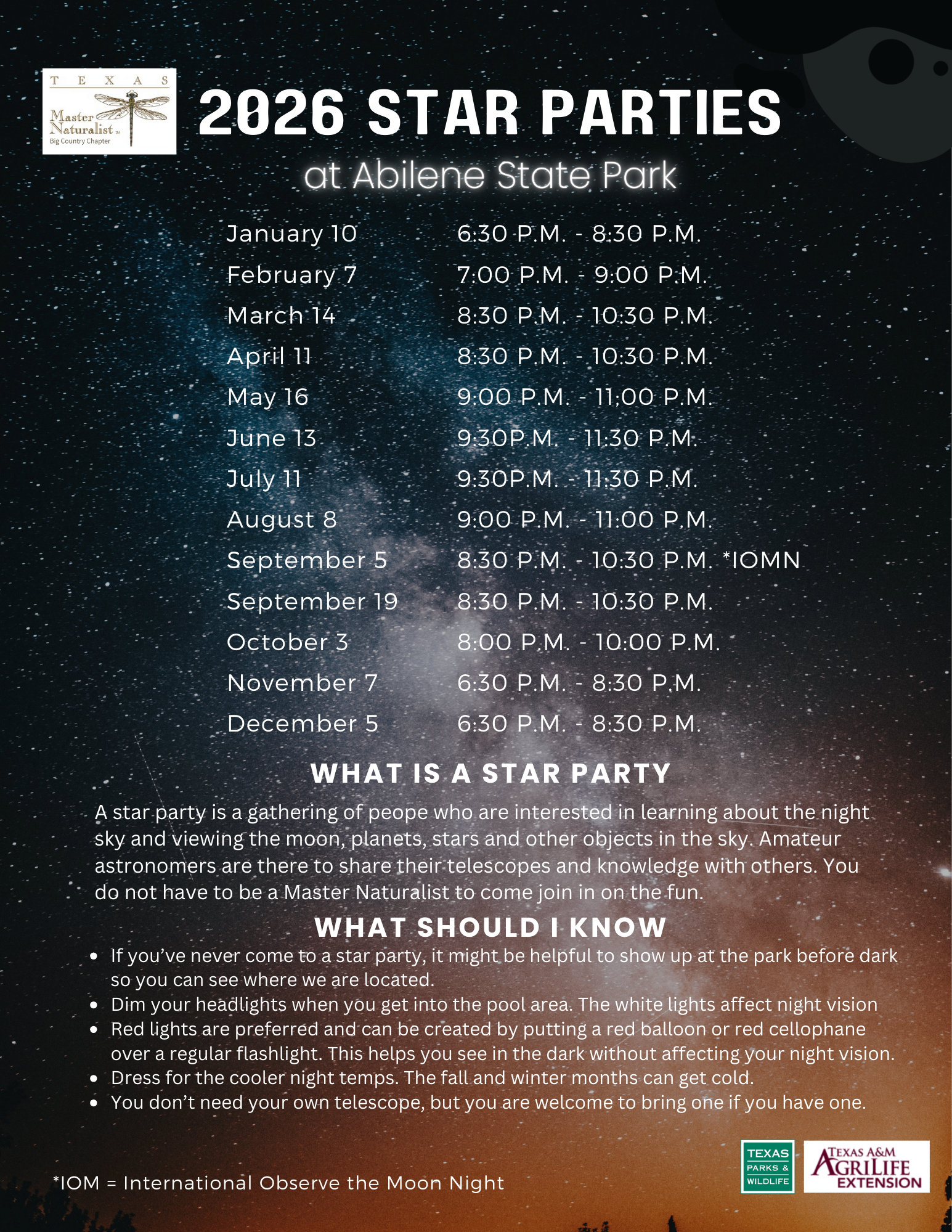 Star Parties - Taylor